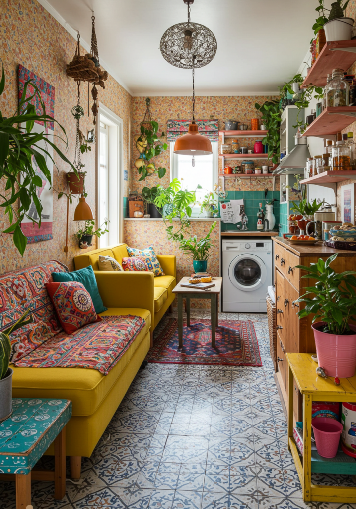 The Hippie Haven Turn Your Kitchen-Living Area into a Cozy, Colorful ...
