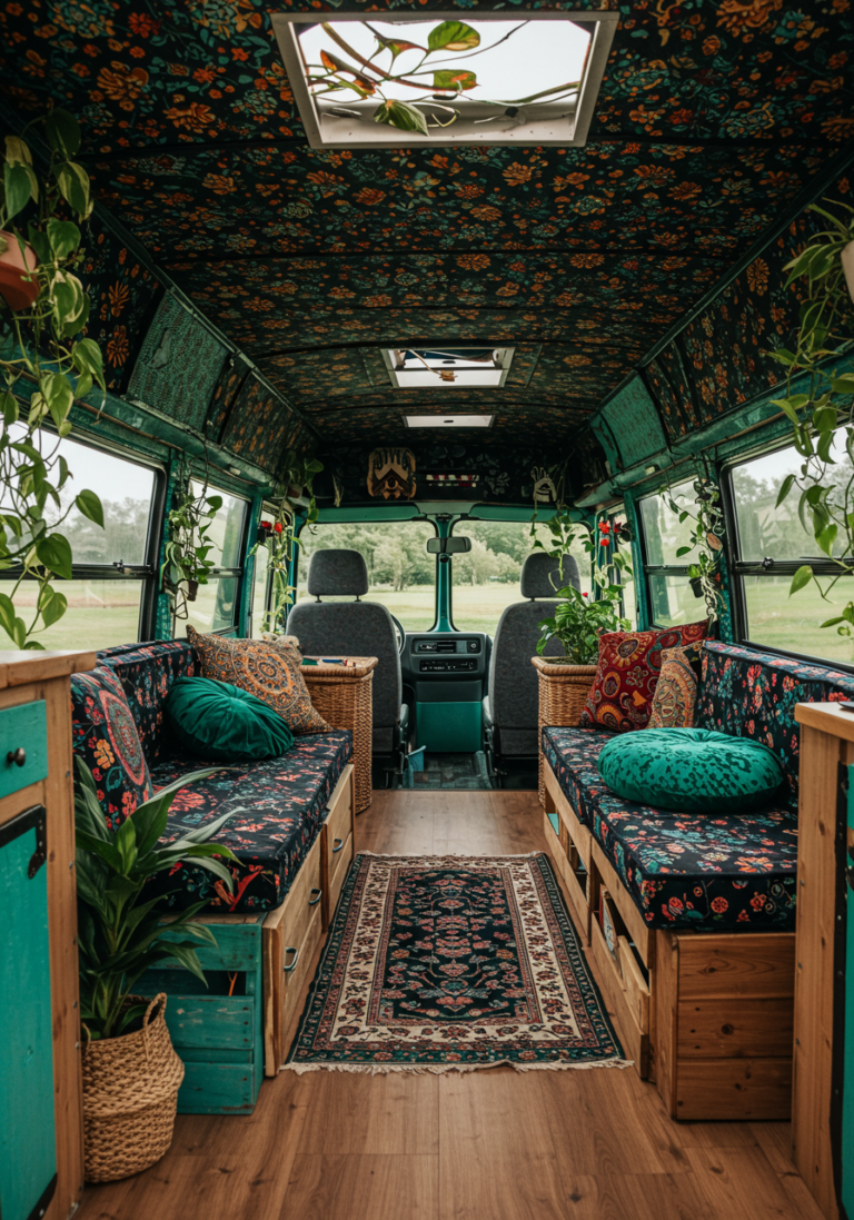 Wanderlust Vibes A Bohemian Style Van Interior Tour | Bohemain Boho